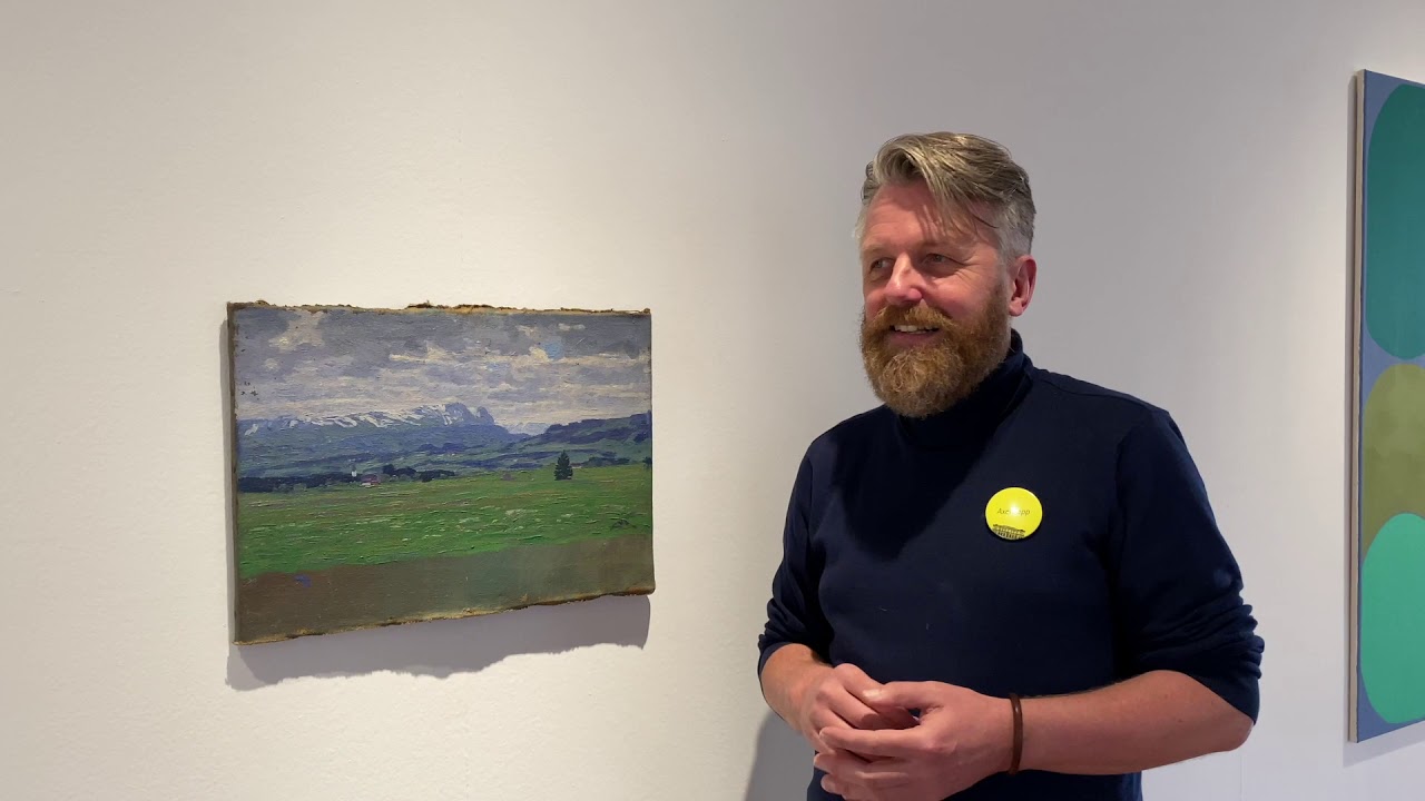 Landschaft von Josef Madlener: Axel Lapp, stellt eines seiner ...